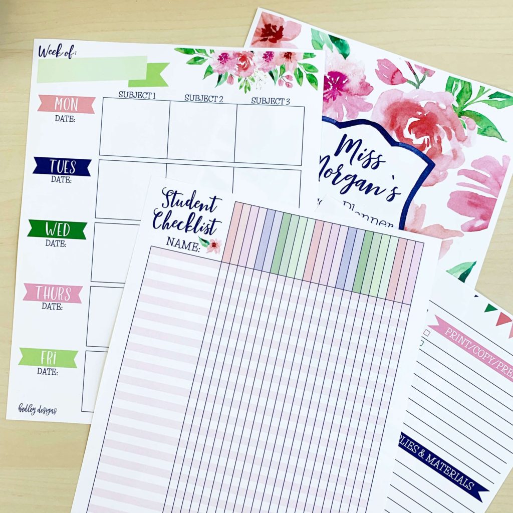 Printable Lesson Planner Printable Lesson Planner